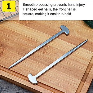 2Pcs Japanese Style Eel Spike Sashimi Knife T-shape Stainless Steel Sushi Chef Tools for Home Kitchen Restaurant