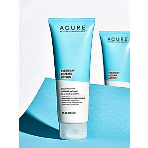 Acure Everyday Eczema Lotion - Daily Skin Protectant with 2% Colloidal Oatmeal for Sensitive, Easily Irritated Skin & Cocoa Butter for Moisturizing Dry Chapped Skin - 100% Vegan - Unscented, 8 Fl Oz