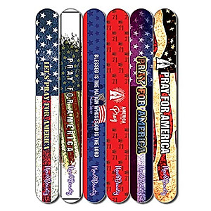 New8Beauty Emery Boards for Nails - Pray for America (36-Pack) - Premium Quality Gift Ideas for Women and Men Stocking Stuffers