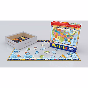 EuroGraphics Map of the United States of America Jigsaw Puzzle (200-Piece)
