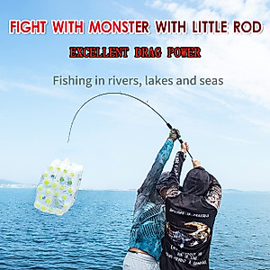 GooFish® Solid Nano Tech Blank Series-Matte Black Fuji Setting Size 6'6 PE2-4 Jig 120-350g Saltwater Slow Pitch Jigging Rod-Casting&Left Spiral Wrap