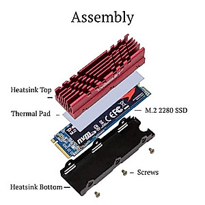 Digifast M.2 2280 SSD Premium Heatsink - Red