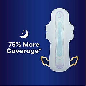 Ultra Thin, Feminine Pads for Women, Size 4, Overnight, with Wings, 40 Count (Pack of 1)