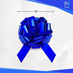 Mata1 Big Car Bow (Blue, 18 inch) Giant Gift Bows, Big Bow for Car, Gift Bow, Big Blue Bow, Large Car Bow, Big Gift Bow, Car Pull Bow, New Car Bow, Huge Car Bows, Car Ribbon Bows