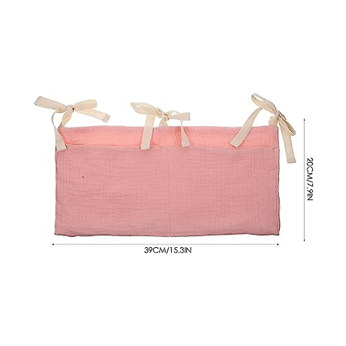 Toyvian Portable Crib Baby Crib Organizer Bag Baby Bedside Hanging Storage Bags 2 Pockets Organizer Diapers Pocket for Baby Crib Nursery Hanging Supplies Portable Stroller