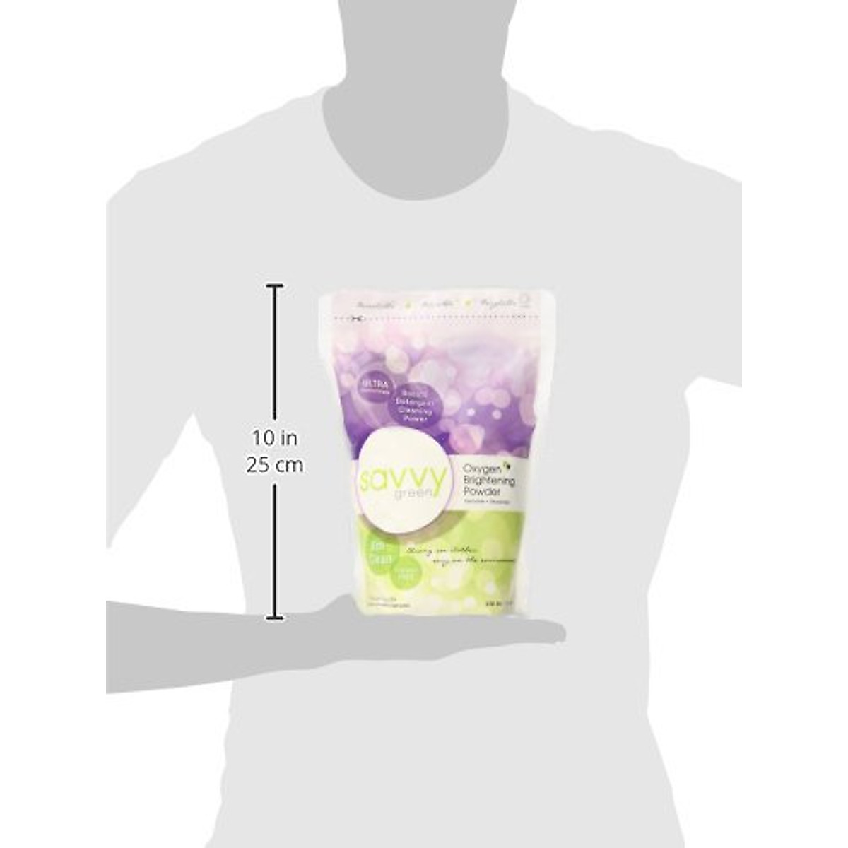 Savvy Green, Oxygen Brightening Powder Lbs, Unscented, 40 Ounce