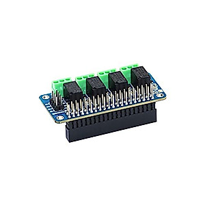 Relay 4 Zero 3V 4 Channel Relay Shield for Raspberry Pi, Relay HAT Expansion Relay Board for Raspberry Pi 4B/3B+/3B/2B/B+/A+/Zero and Zero W | Power Relay Module for Raspberry Pi