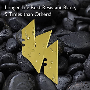 Utility Knife Blades Gold Titanium Coated & Recycled Dispenser - Longer Life blades 3X10 Pack