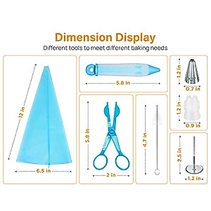 Kootek 42pcs Piping Bags and Tips Set, Cake Decorating Supplies Kits for Baking with 30 Numbered Frosting Icing Tips, 2 Reusable Pastry Bags, Easy Carry Storage Box and Other Baking Tools