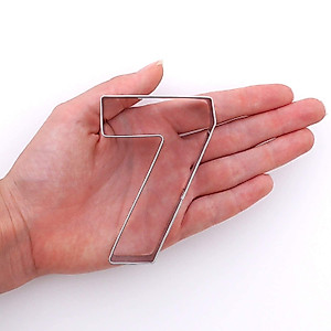 Number (7) Cookie Cutter, Premium Food Grade Stainless Steel, Dishwasher Safe