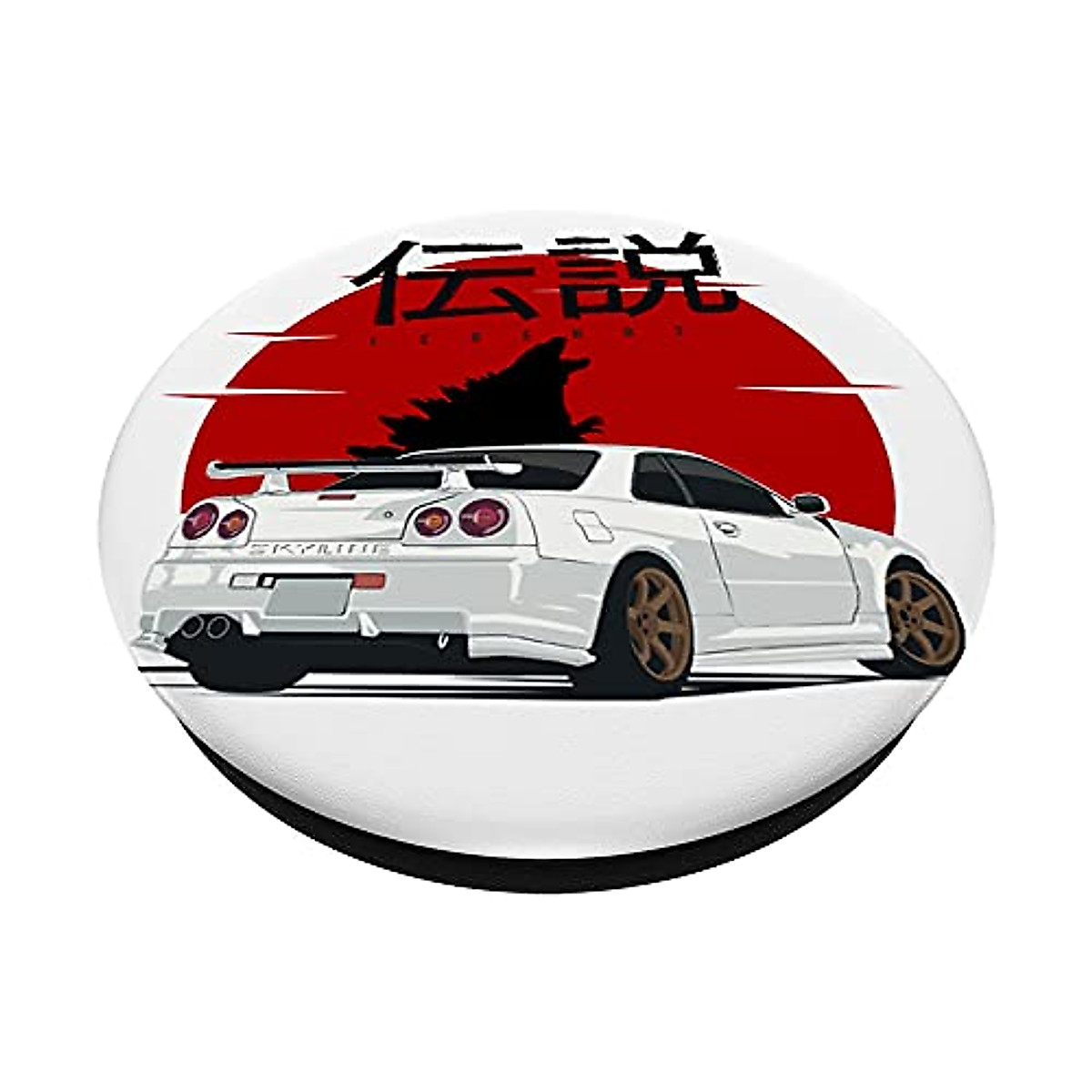 White Skyline Gt r 34 PopSockets Swappable PopGrip