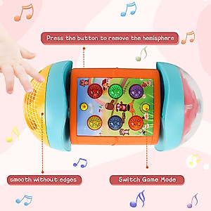 Charmspal Baby Activity Cube Musical Toy - Toddler Moving Toy Educational Play Center Roller Music Box Toy Preschool Learning Toy Birthday Gift for 6-84 Months Boys and Girls
