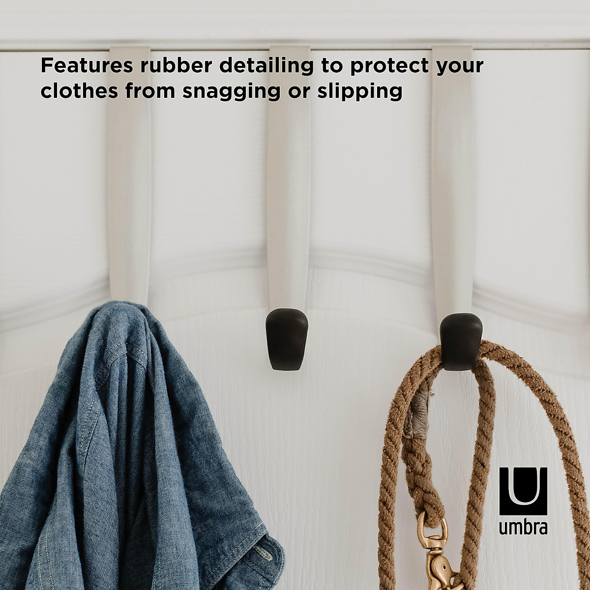 Umbra Schnook Steel Over-the-Door Multi-Hook, 5-Hook