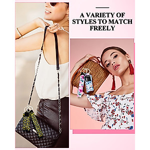 40 Pieces Lipstick Holder Keychain Wrist Lanyard Set Clip-on Sleeve Lipstick Pouch Lip Balm Keyring Holder Protective Cases with Rings for Women Travel Accessories, Assorted Styles