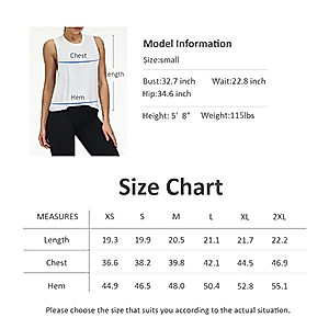 THE GYM PEOPLE Women's Open Cross Back Workout Tank Tops Loose Fit Sleeveless Yoga Running Shirts Black