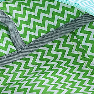 Yarn Storage Bag 29x12x17cm Large Yarn Organizer Tote Bag with Zipper Closure and Pocket for Knitting Needles Crochet Hooks (L)