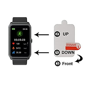 smaate Soft Screen Protector for H86, Compatible with MOREPRO, FITVII Fitcloud Pro H86 1.57inch Smartwatch for Women, 4-Pack, TPU, Square, Bubble Self-healing, Full Coverage, Anti-scratch