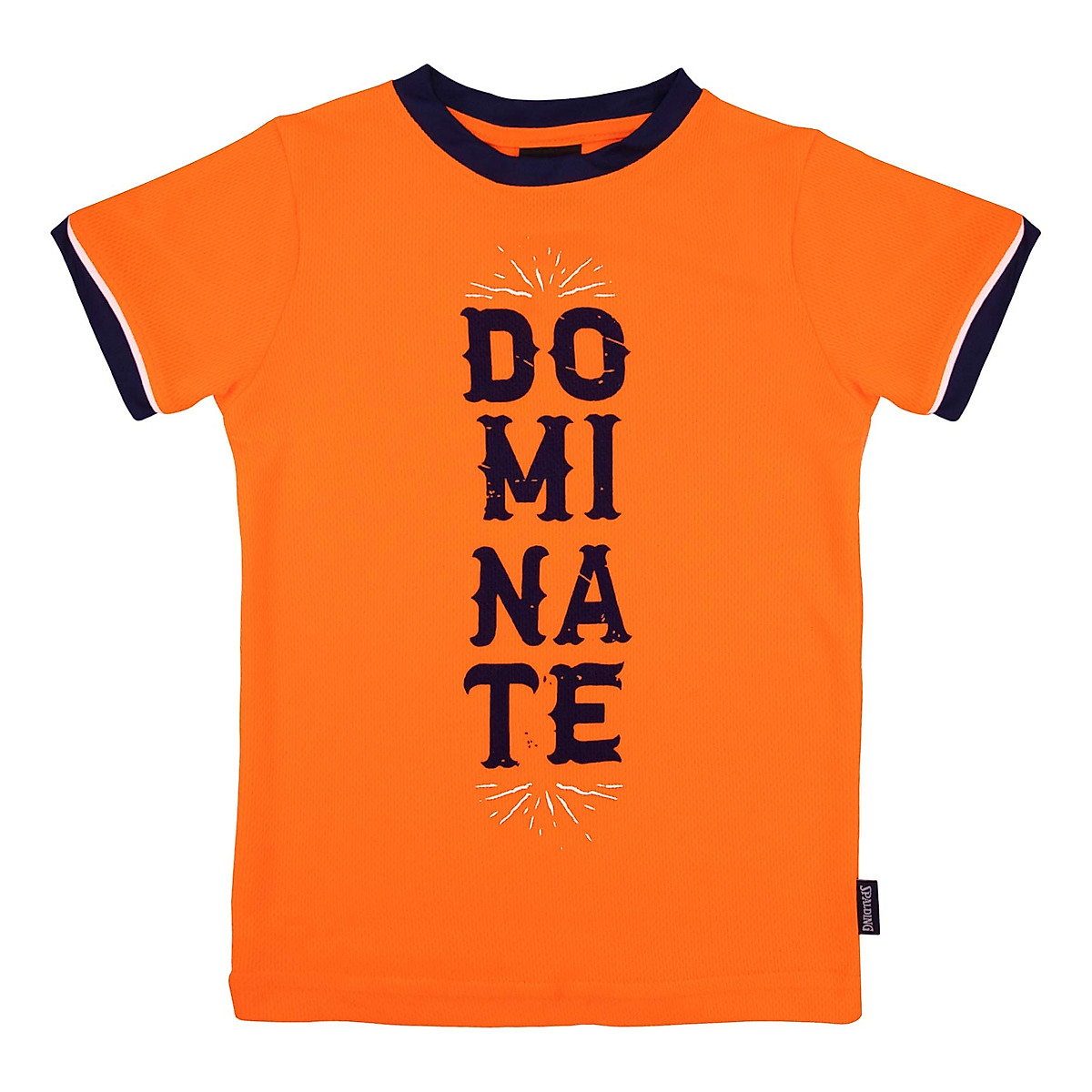 Spalding Boys Athletic Basketball Graphic Crewneck T Shirt Short Seeve Top and Shorts Gym Set, Bright Orange, 2T
