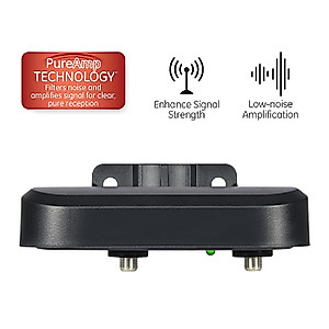 CeKay TV Antenna Amplifier Signal Booster, HDTV Preamplifier, HD Digital VHF UHF Amplifier, with 4G LTE Filter