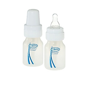 Dr. Brown's Natural Flow Feeding Bottle, Polypropylene 2oz., 2 Pack