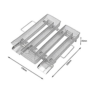 Cold Smoke Generator, Pellet Smoker Tray Box for BBQ Grill 8.9 x 6.9 Inch, Ideal for Smoking Cheese, Fish, Pork, Salmon, Stainless Steel Grill Cooking Tools Accessories (Rectangle)