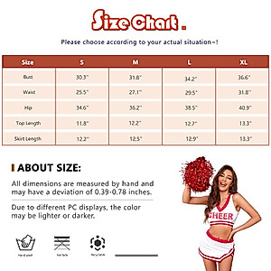 JMwapar Cheerleader Outfit for Women Sexy Cheerleading Uniform Dress School Sports 2024 Cheerleader Costume for Women