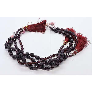Natural Mozambique Garnet Drop facete Beads 7X9 mm 10 inch Long String Jewelry Making Gemstone Beads for Necklace Bracelet