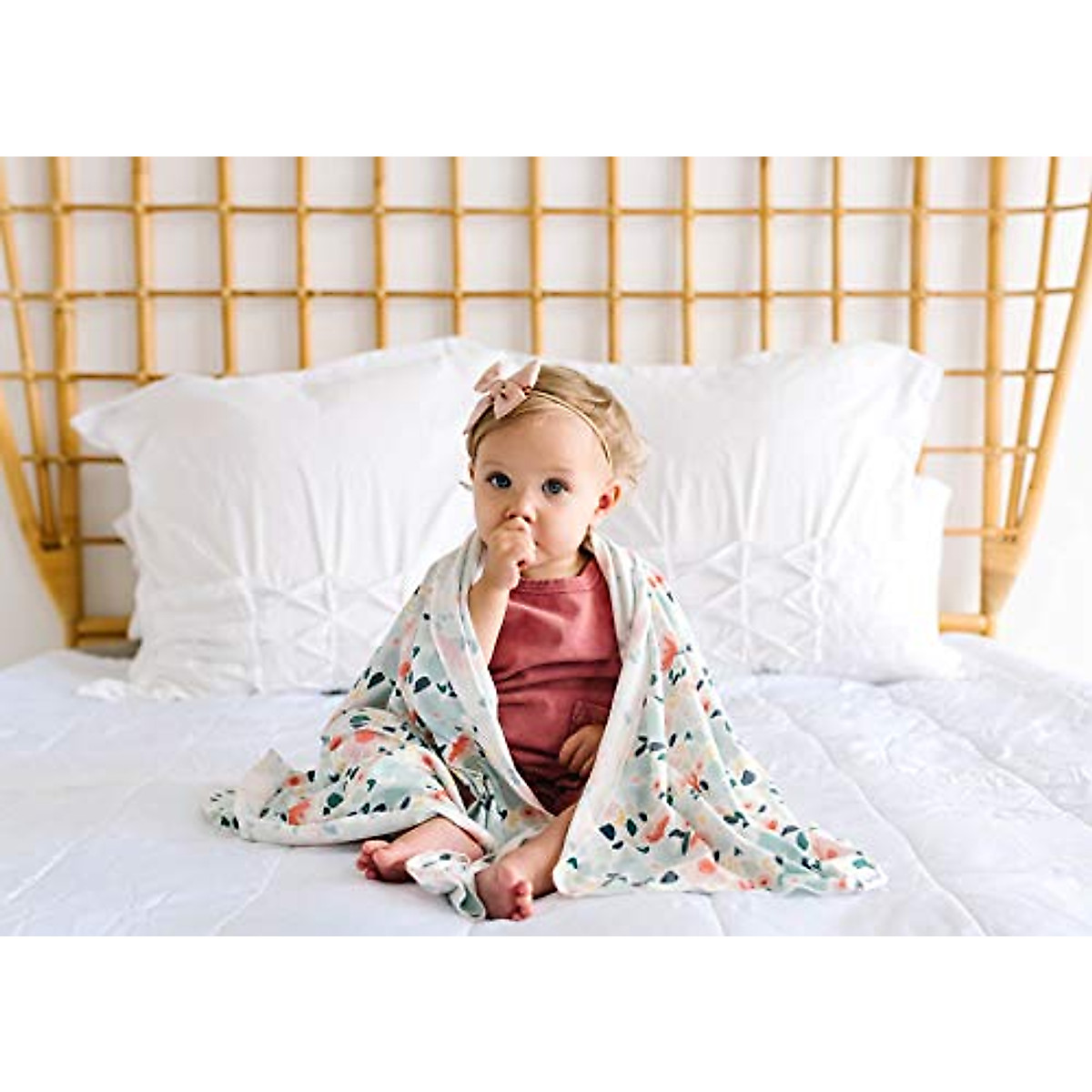 Copper Pearl Large Premium Knit Baby Swaddle Receiving Blanket Leilani