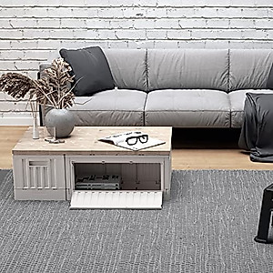 livinbox 45L collapsible storage bins with lids, dust-proof comic books container stackable folding box for Home Office Bedroom Living Room, White, FB-6432S-WT