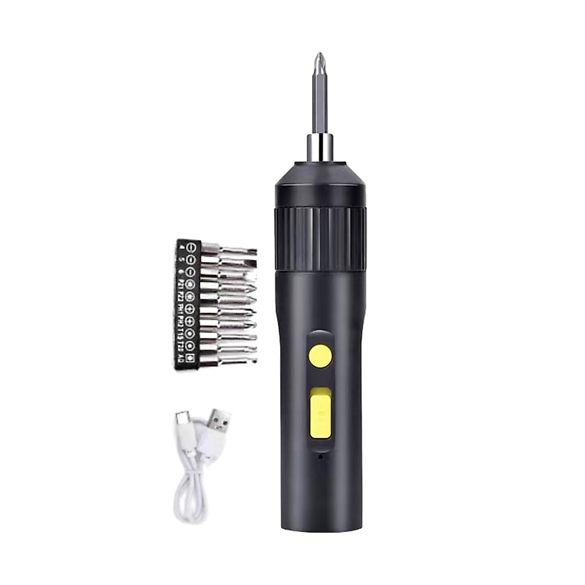 Electric Screw Driver, Portable Power Screw Screw Driver Set,Led Lighting Easy Charging Electric Bit Set,usb Charging Screwdriver,cordless Electric Kit for Bicycle, Computer and Small Projects