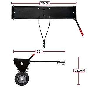 Brinly SAT2-40BH-P Tow Behind Spike Aerator with Transport Wheels, 40"