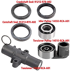 TKH-002 Engine Timing Belt Kit with Water Pump,Compatible with 2003-2013 Acura MDX TL RL ZDX TSX RDX Honda Accord Odyssey Pilot Ridgeline Saturn Vue 3.0L 3.5L 3.7L SOHC V6 Replace TCKWP329 TKH002