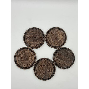 Pacific Northwest Mountains Wooden Coasters | Set of 5 | Topography Coasters Active (Poplar)