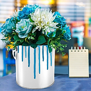 WUWEOT 4 Pack Empty Paint Can, Gallon & Quart Unlined Paint Pails, Metal Bucket Container with Lid, Handle and Spones for Paint, Varnish, Craft DIY Art Supply Storage