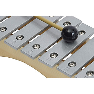 inTemenos Professional Diatonic Glockenspiel 15 notes - Metal Xylophone - 23 Sheet Music Songs, Stickers