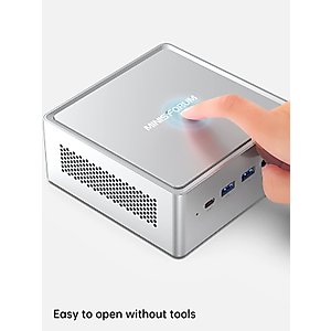 MINISFORUM UN1245 Mini PC Barebone with Intel Core i5-12450H,8 cores/12 Threads, Mini Desktop Computer, HDMI 2.0/USB-C/DP 1.4, 2.5 G RJ45 LAN, 5 USB Ports, Wi-Fi 6E & BT 5.2