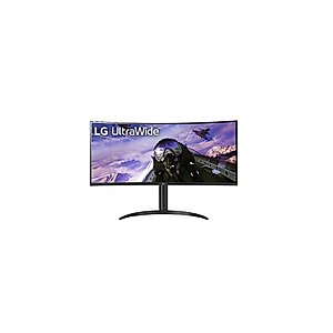 LG 34BP65C-B 34'' 21:9 QHD UltraWide Curved Monitor with 1ms MBR, HDR10, 160Hz Refresh Rate & AMD FreeSync Premium (Renewed), Black