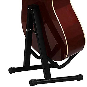 BEESCLOVER A-Type Wood Guitar Electric Guitar Base Banjo Violin Stand Musical Instrument Bracket Black Acoustic Guitar Universal