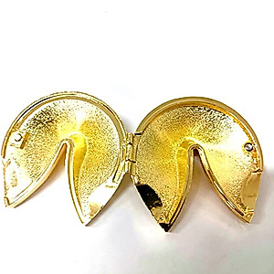 Ya.x Custom Personalized Metal Fortune Cookie Box for Weddings, Contains Your Personalized Fortune Cookie Paper Message, Great Gift For Couples, Metallic Gifts & Keepsake (5.2cm*5.2cm)