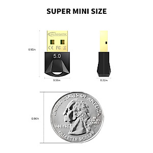 Bluetooth Adapter for PC 5.0, ALINKVITE Bluetooth Adapter for Win 11/10/8.1/8/7, Bluetooth Dongle with Ultra-Range, Mini-Sized, Dual-Mode, Bluetooth Dongle for PC