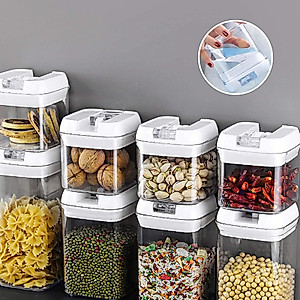 Food Storage Container Set – 5Pcs Plastic Kitchen Organiser – Kitchen Organisation Jars for Cereal, Pasta, Spaghetti, Flour, Rice,C