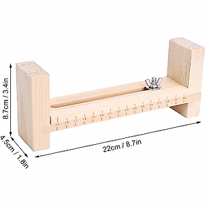 DENZIQ Wooden Bracelet Maker, Wooden Bracelet Jig Maker with 2 Clips, Adjustable Paracord Jig Bracelet Maker U Shape Wooden Frame Bracelet Jig Kit DIY Wristband Rope Knot Braided Fixing Tools