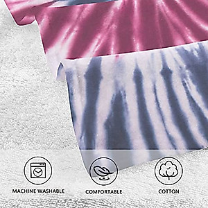 ALAZA Spiral Tie Dye Pattern Hand Towels for Bathroom 1OO% Cotton 2 pcs Face Towel 16 x 28 inch, Absorbent Soft & Skin-Friendly