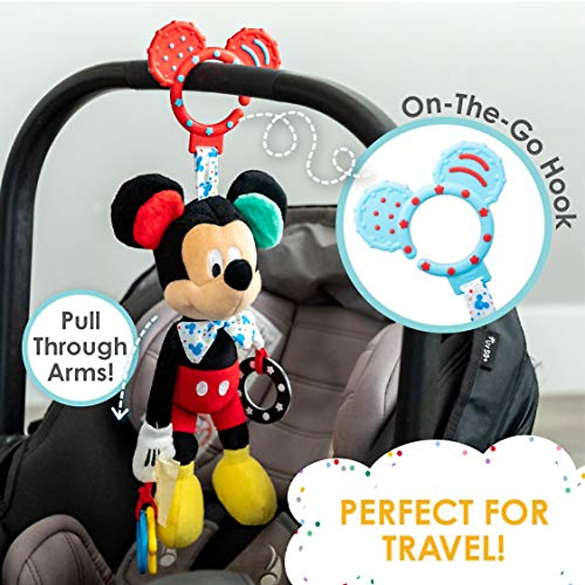 KIDS PREFERRED Baby Mickey Mouse On The Go Pull Down Activity Toy