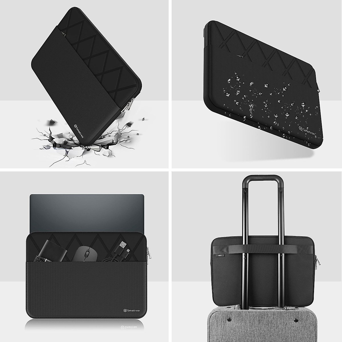 Smatree 14 inch Laptop Sleeve for HP Spectre x360 2-in-1 Laptop 14/14t, HP EliteBook 1040 G11, HP Chromebook x360 14c/14ct, for HP Pro x360 435 G10, 14 inch HP Laptop Bag with Accessory Pocket (E413)