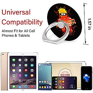 Finger Ring Stand Metal Portable Durable Two Samurai Pattern for Girls Boys,360°Rotation Cell Phone Ring Holder Kickstand Compatible with iPhone and All Smartphones