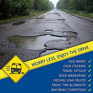 Safe-T-Plus RV Steering Stabilizer 41-180 White (RV Steering Stabilizer, RV Steering Control, RV Safety, Truck Steering Stabilizer)