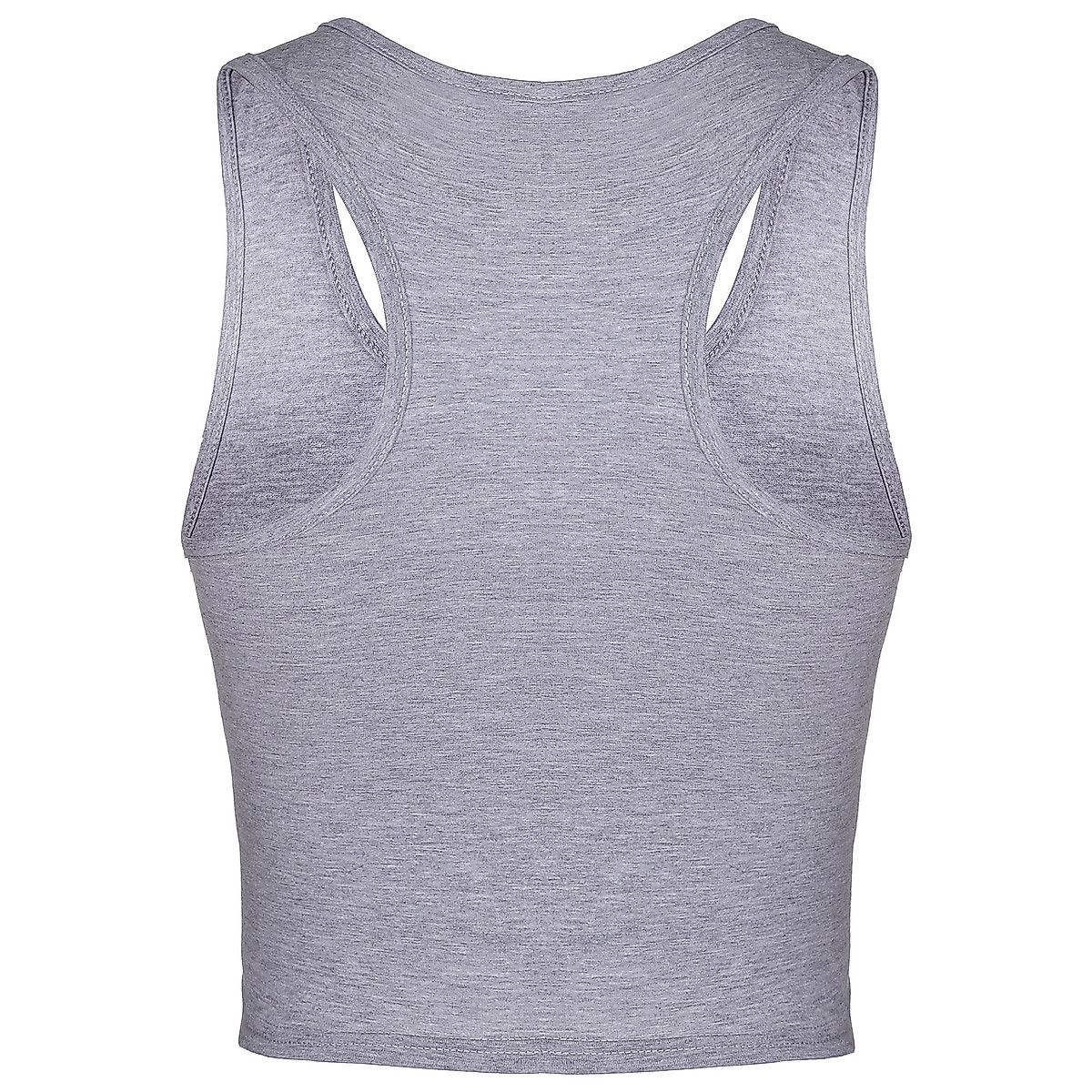 3-Piece Women's Crop Top Set, Workout Sleeveless Racerback Tanks - Black, White, Grey (X-Large)