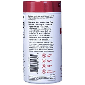 Weider Red Yeast Rice Plus 1200 mg Dietary Supplement 240 Tablets, 240Count