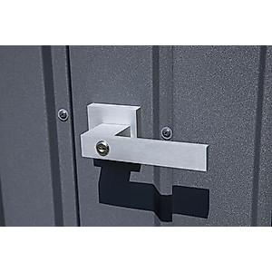 Arrow Shed Elite 6' x 4' Outdoor Lockable Steel Storage Shed Building with Pent Roof, Anthracite